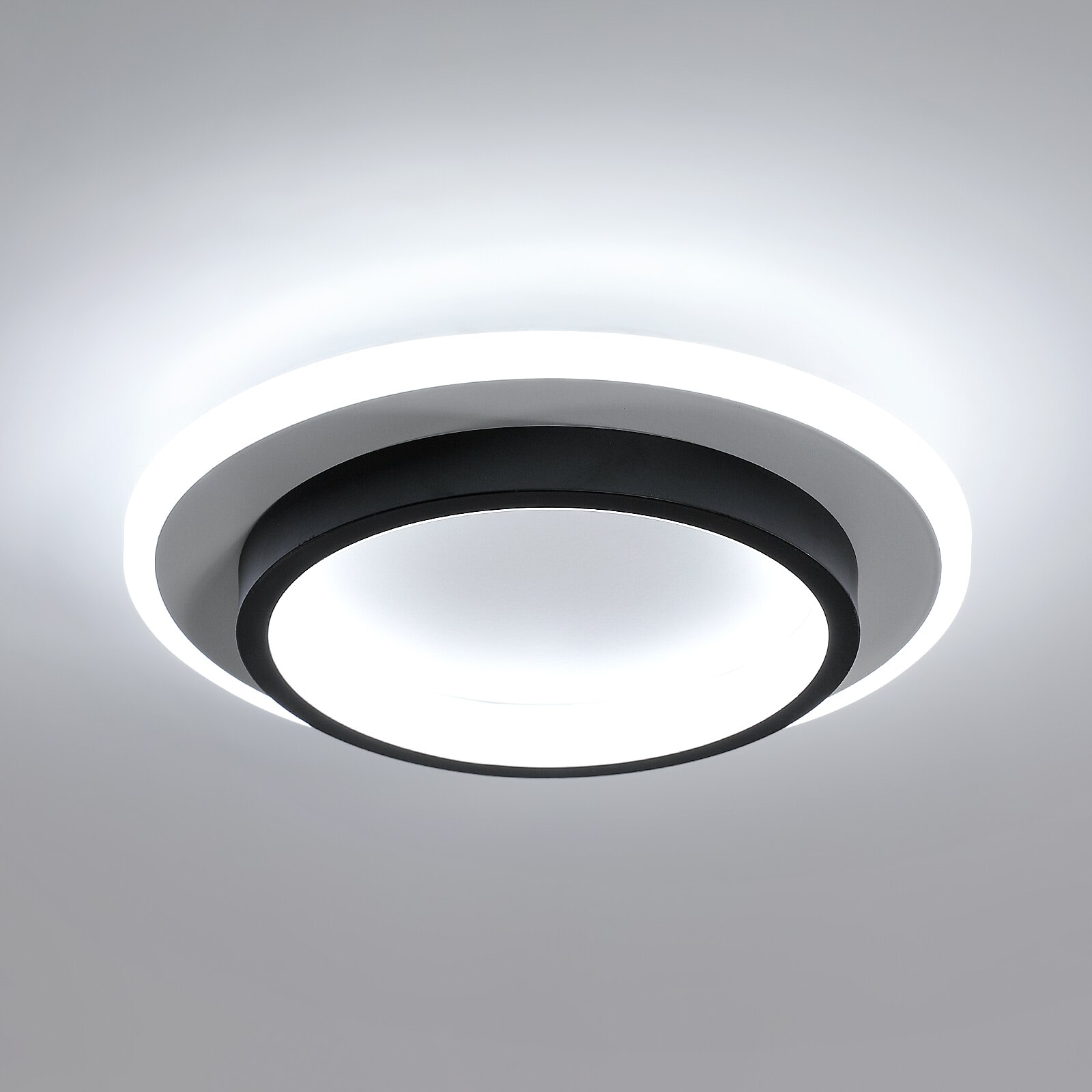 Plafoniera Cu Led, Goeco, Aluminiu, 220v, 21w, Rotunda, Lumina Rece ...