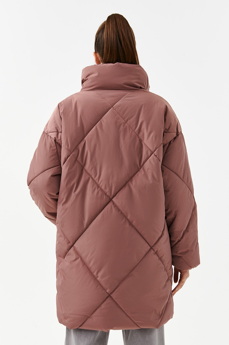 Geaca lunga cu umplutura de puf Befree, S, Rose - eMAG.ro