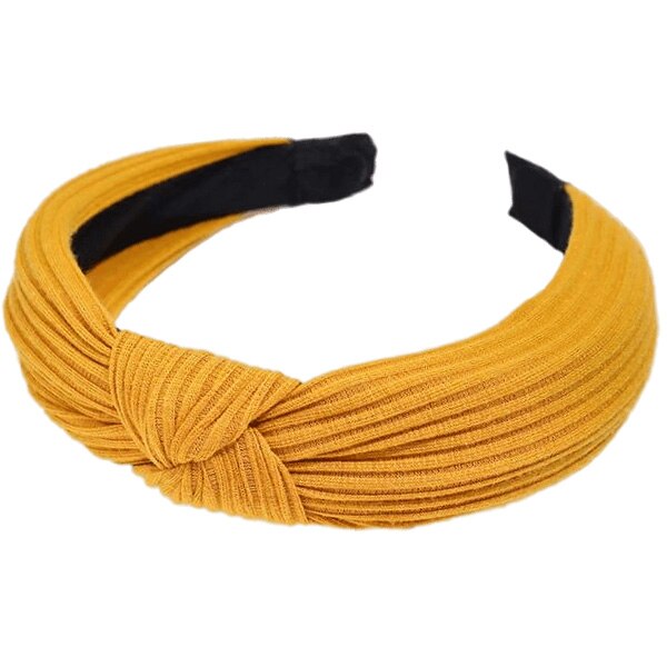 Bentita Texturata pentru par, Model Trendy, Textil, Galben - eMAG.ro