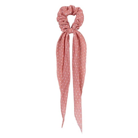 Elastic de par cu funda, panglica, zgarci, roz cu picatele albe - eMAG.ro