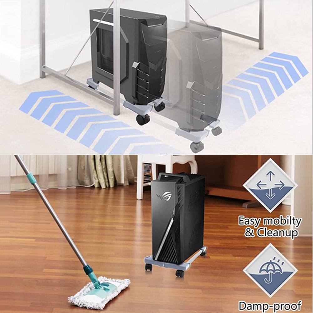 Suport unitate PC cu roti, Ronyes®, Gri - eMAG.ro