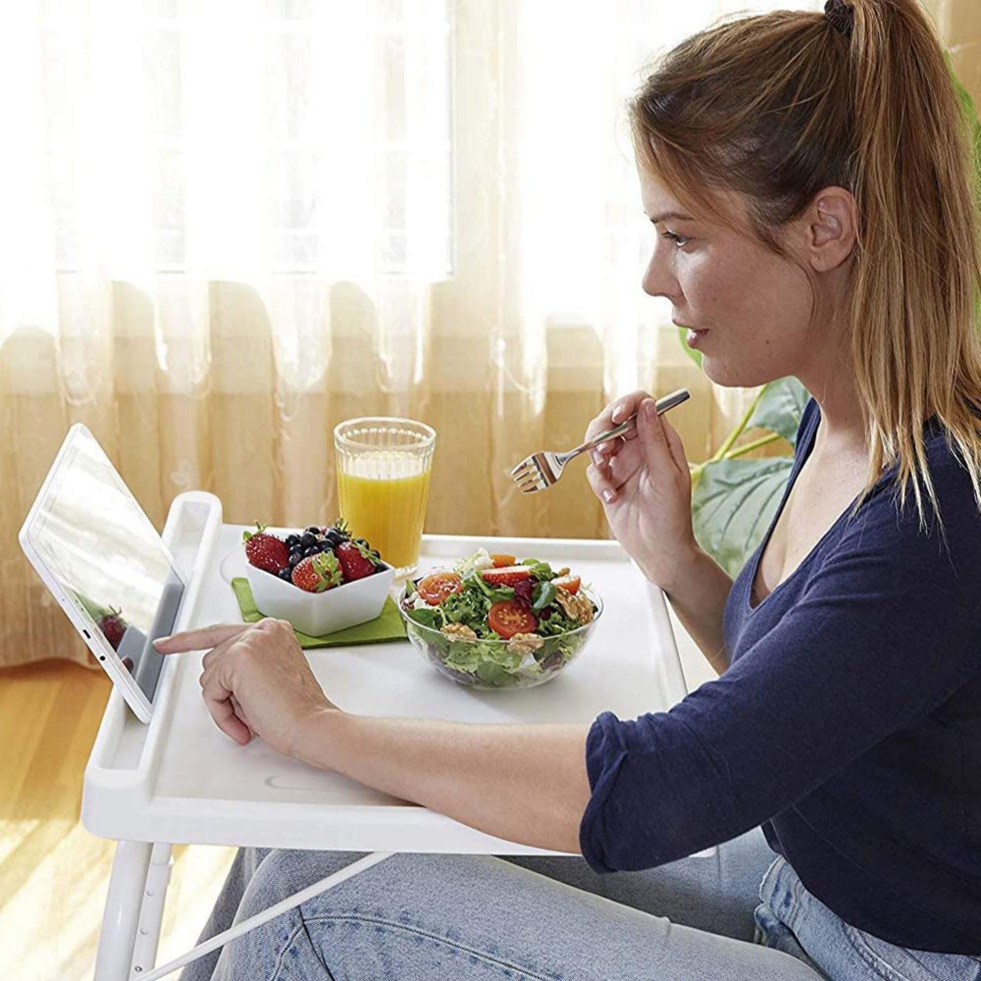 Masuta pliabila pentru servire masa la pat, 51x39x55-73 cm, Confortime ...