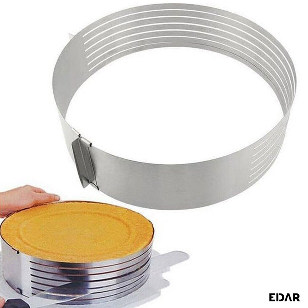 Inel Ajustabil EDAR pentru Tort, 6 Spatii pentru Feliere Blat, Diametru ...
