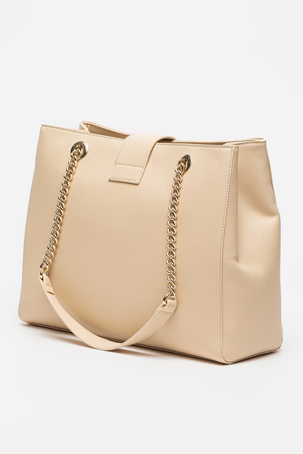 Valentino Bags, Geanta de piele ecologica cu bareta de umar Divina, Bej ...