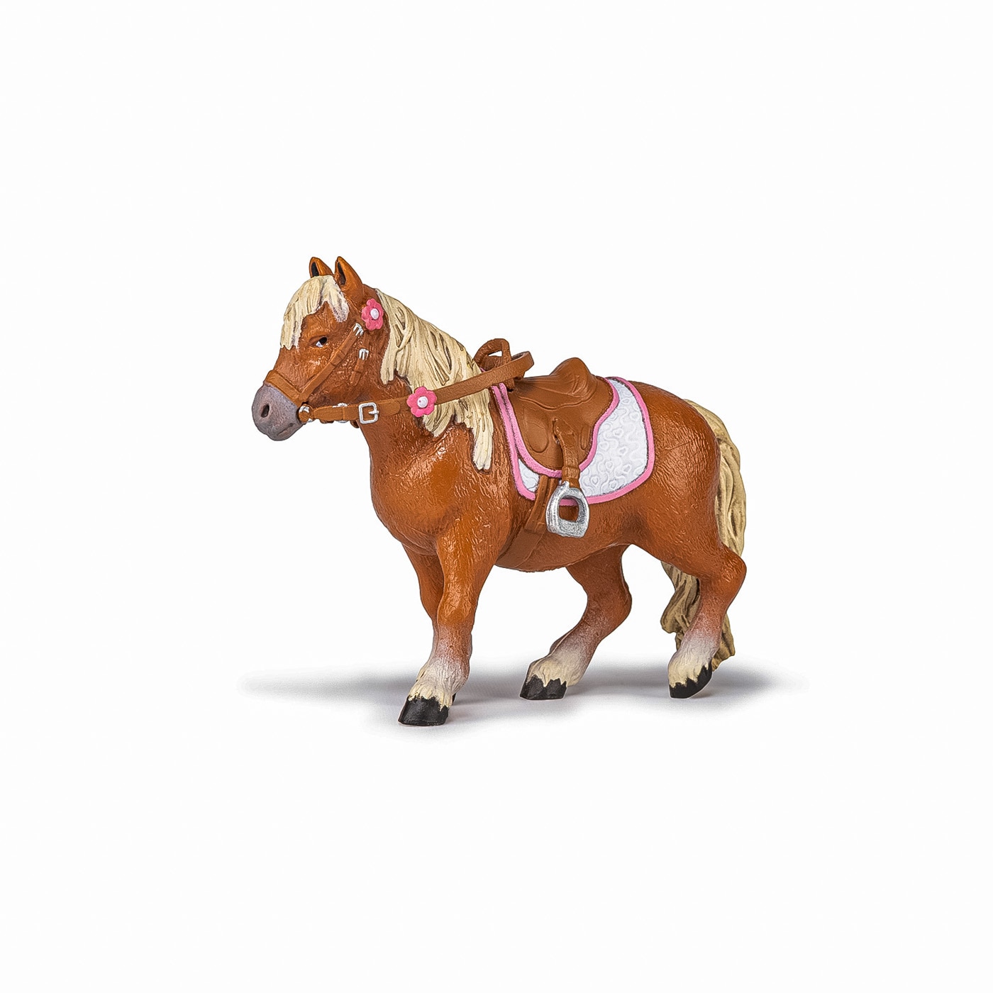 Figurina Papo - Cai si Ponei, Ponei Shetland cu Sa - eMAG.ro