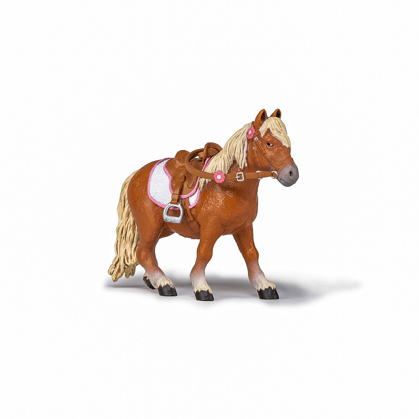 Figurina Papo - Cai si Ponei, Ponei Shetland cu Sa - eMAG.ro