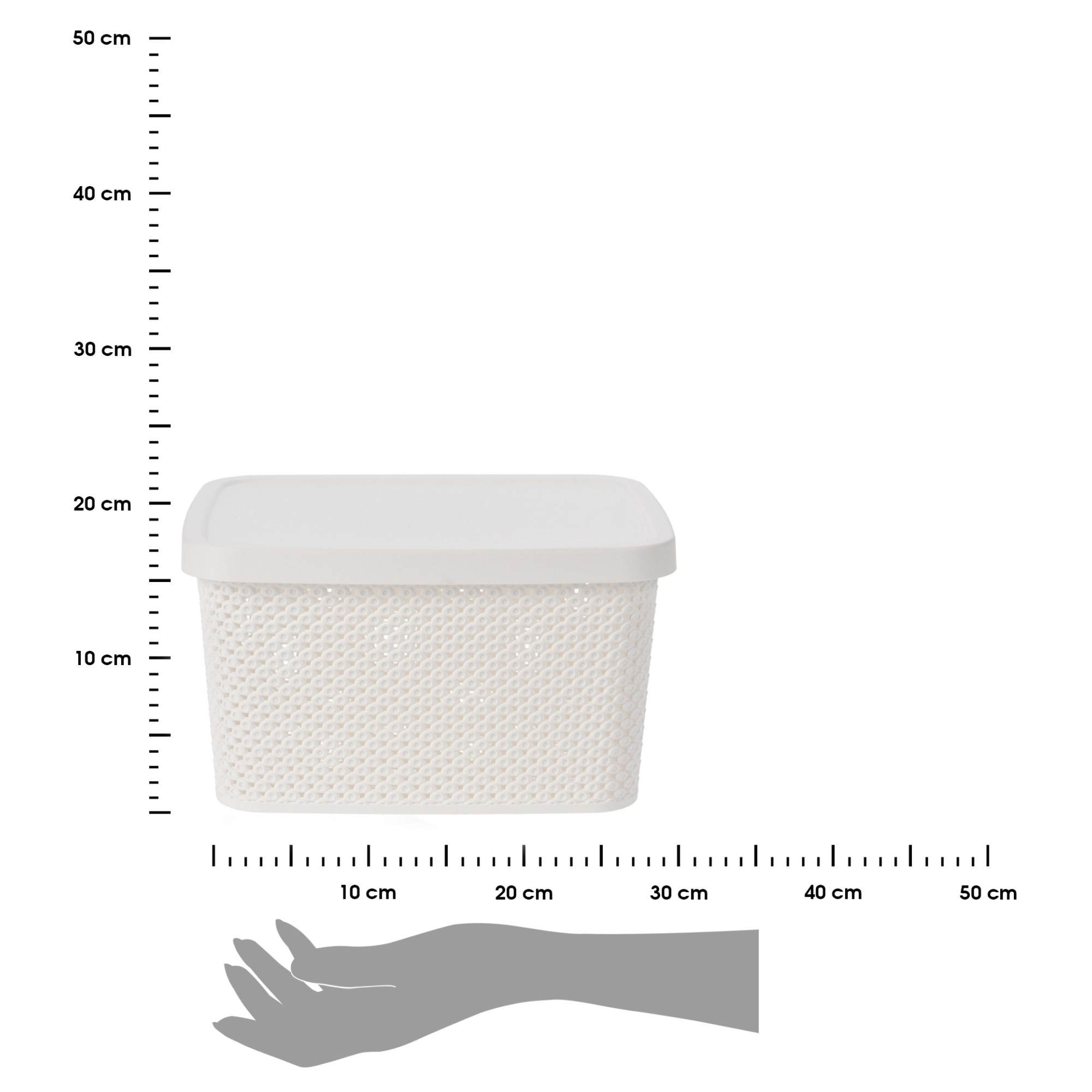 Cos de depozitare, Storage Solutions, Plastic, 27 cm, Alb - eMAG.ro