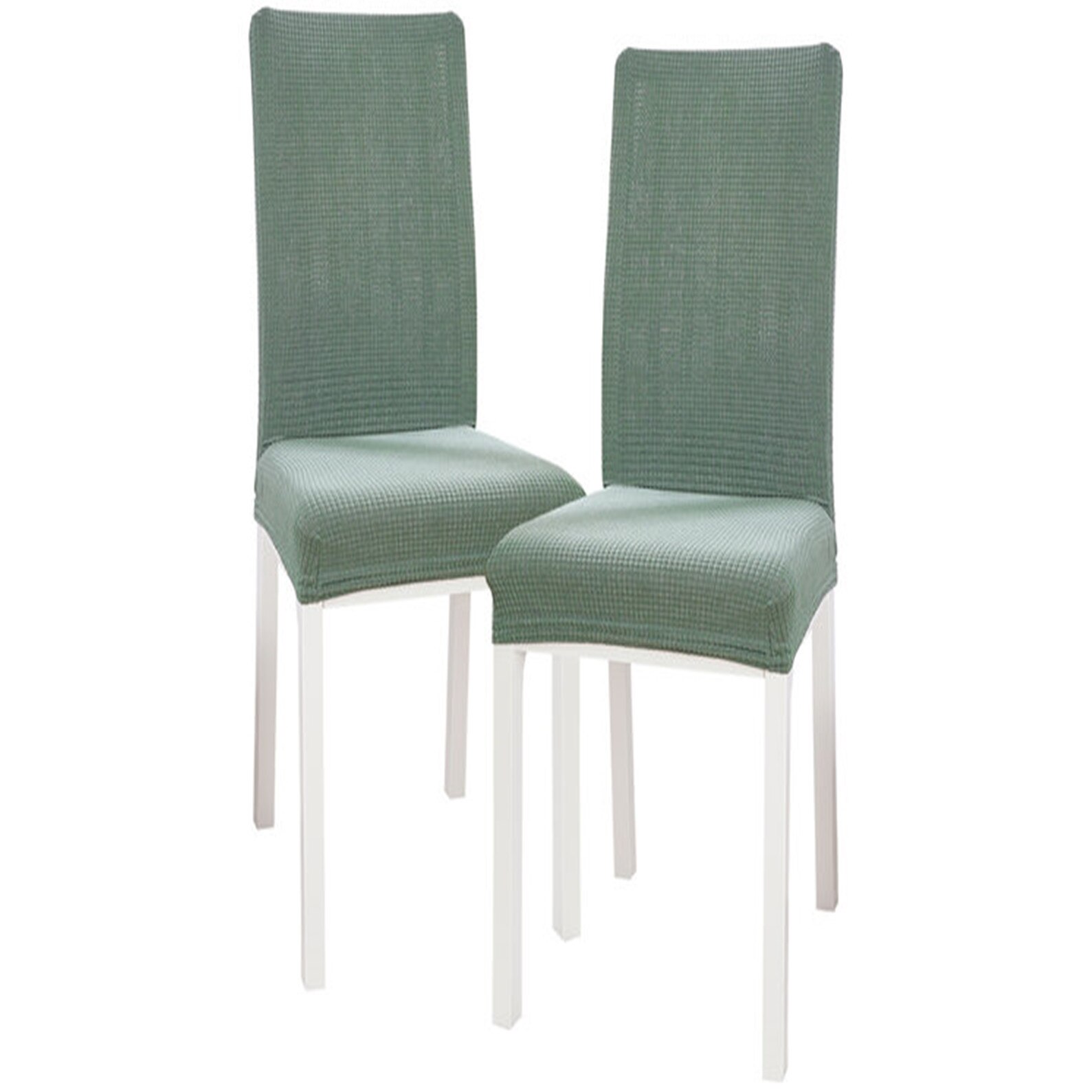 Set 6 huse cu elastic pentru scaune, Verde, marime universala - eMAG.ro