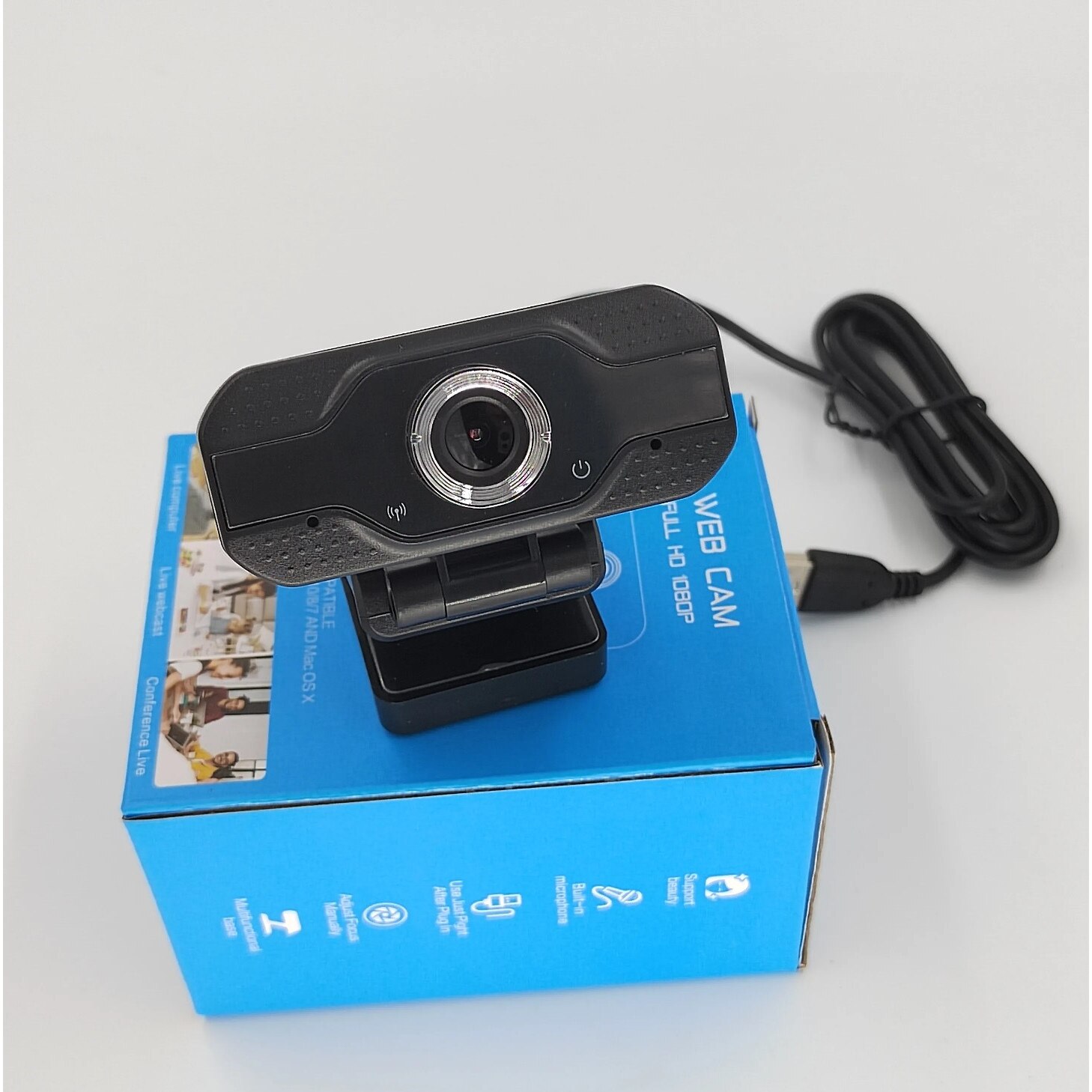 Camera Web Full HD, 1080p, Microfon, USB 2.0, Plug & Play - eMAG.ro