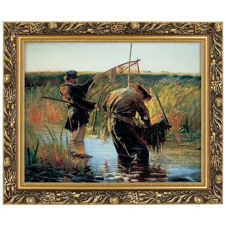 Tablou inramat cu Rama Aurie, Postergaleria, Pescari, 40 x 50 cm - eMAG.ro