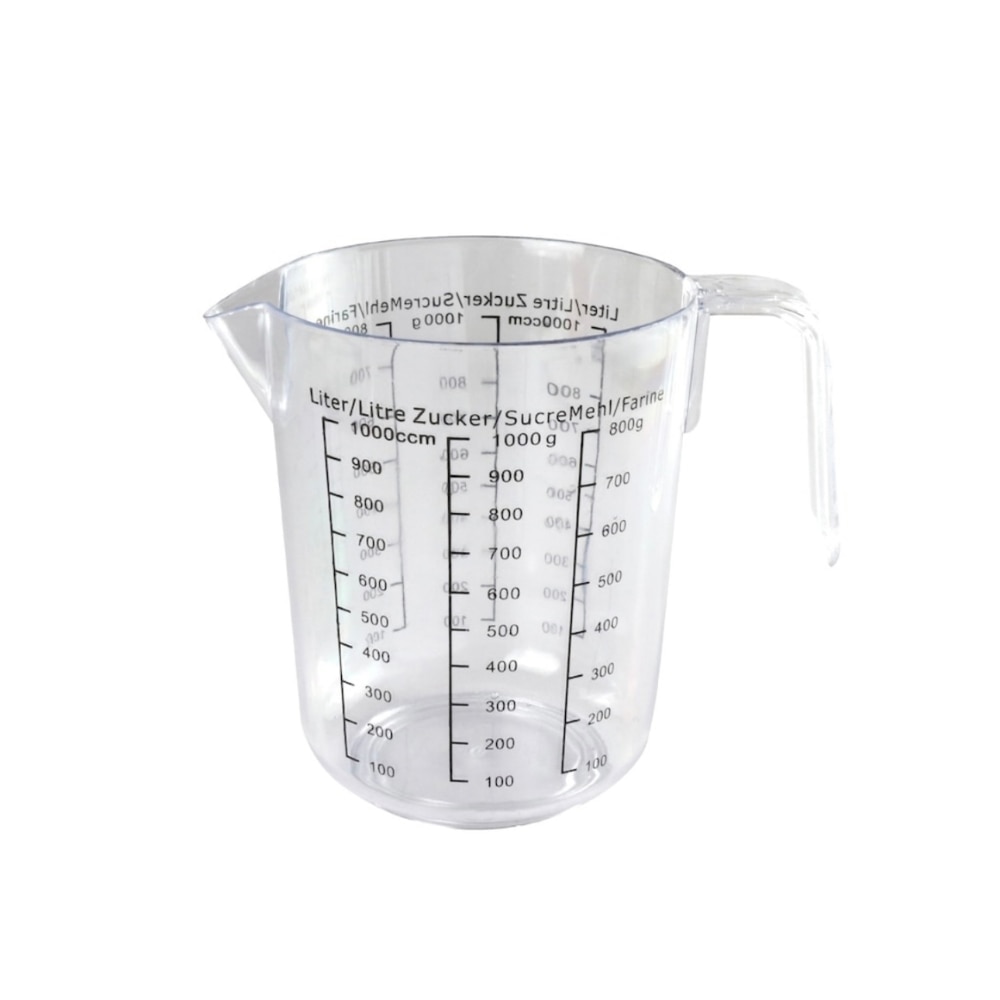 Cana gradata CSD, din plastic, 1L, Transparent /Negru - eMAG.ro