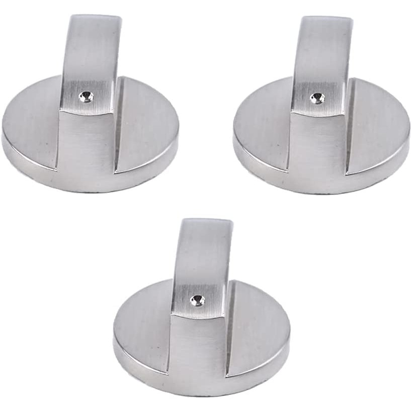 Set 4 butoane aragaz, Metal, 8 mm, Argintiu - eMAG.ro