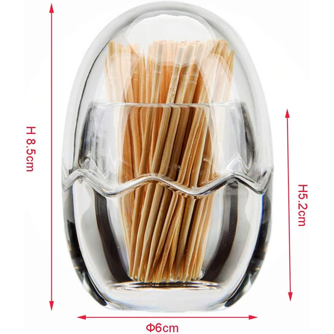 Suport scobitori, Acril, 6x8,5 cm, Transparent - eMAG.ro