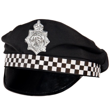 Sapca de politist, Textil, 58 cm, Negru - eMAG.ro