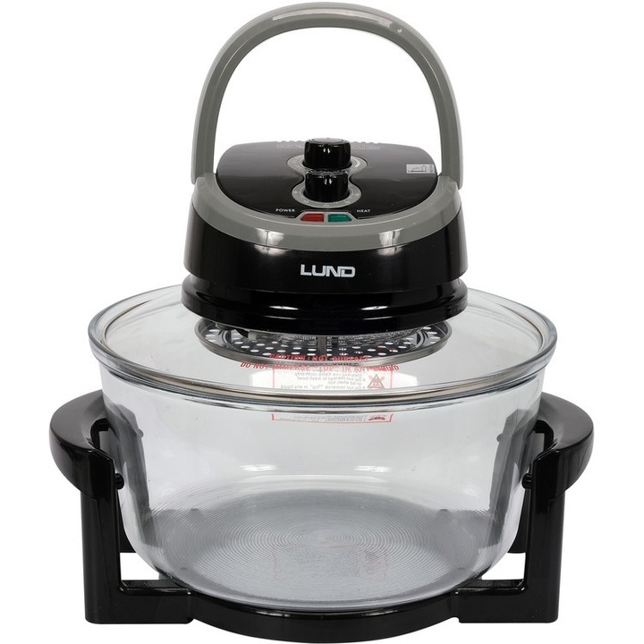 Cuptor electric cu accesorii, Sticla, 1400W, 220-240V, 50/60HZ, 17L, Negru - eMAG.ro