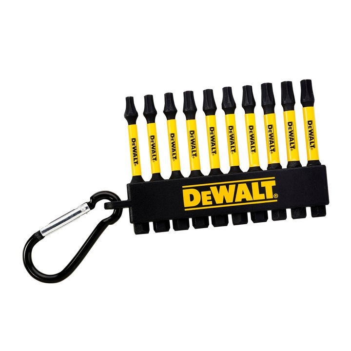 10 комплекта ударни накрайници DeWalt Extreme Flextorq 1/4" за 57 мм ...