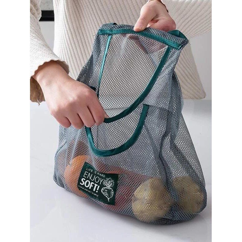Organizator tip plasa cu doua compartimente pentru legume, 40 x 30 cm ...
