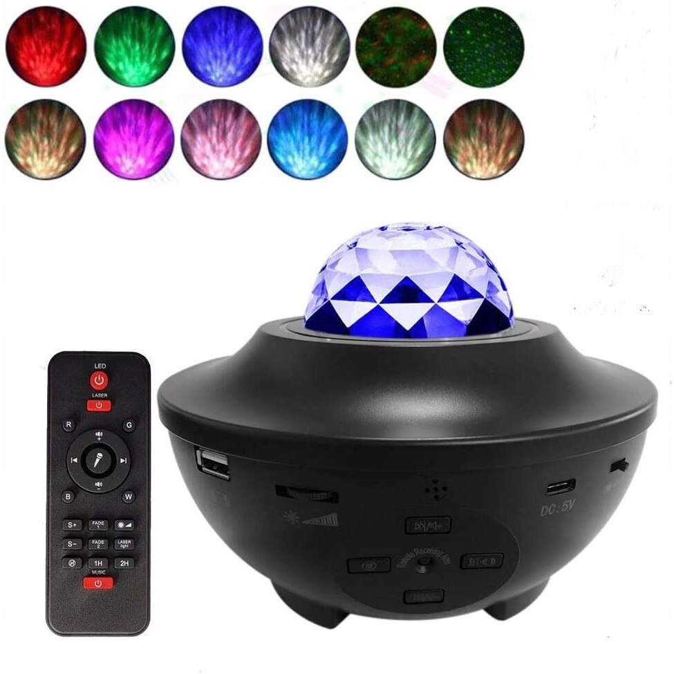 PROIECTOR STAR LED NOAPTE USB + TELECOMANDA - eMAG.ro