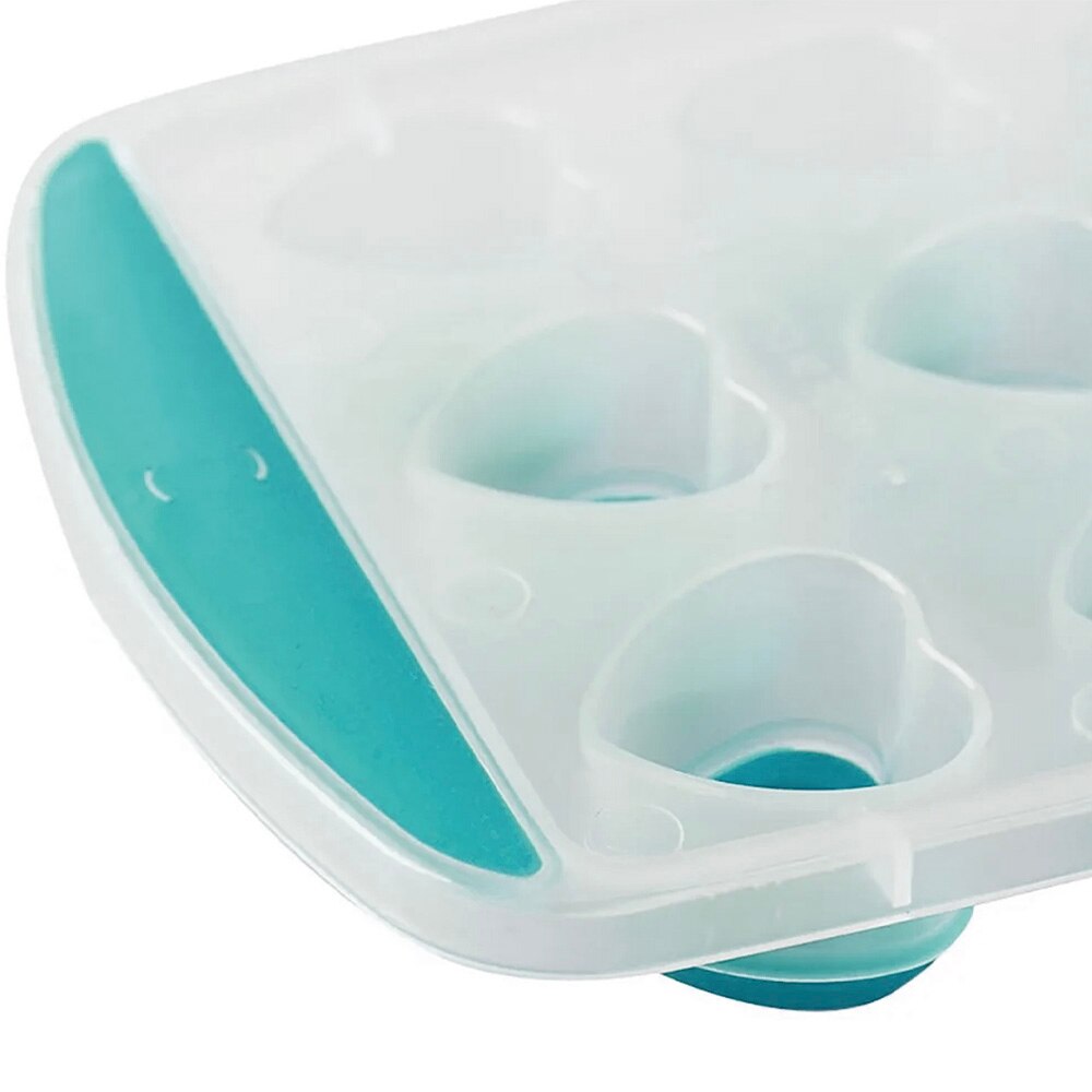 Forma pentru cuburi de gheata, Plastic, Model Inima, Turcoaz - eMAG.ro