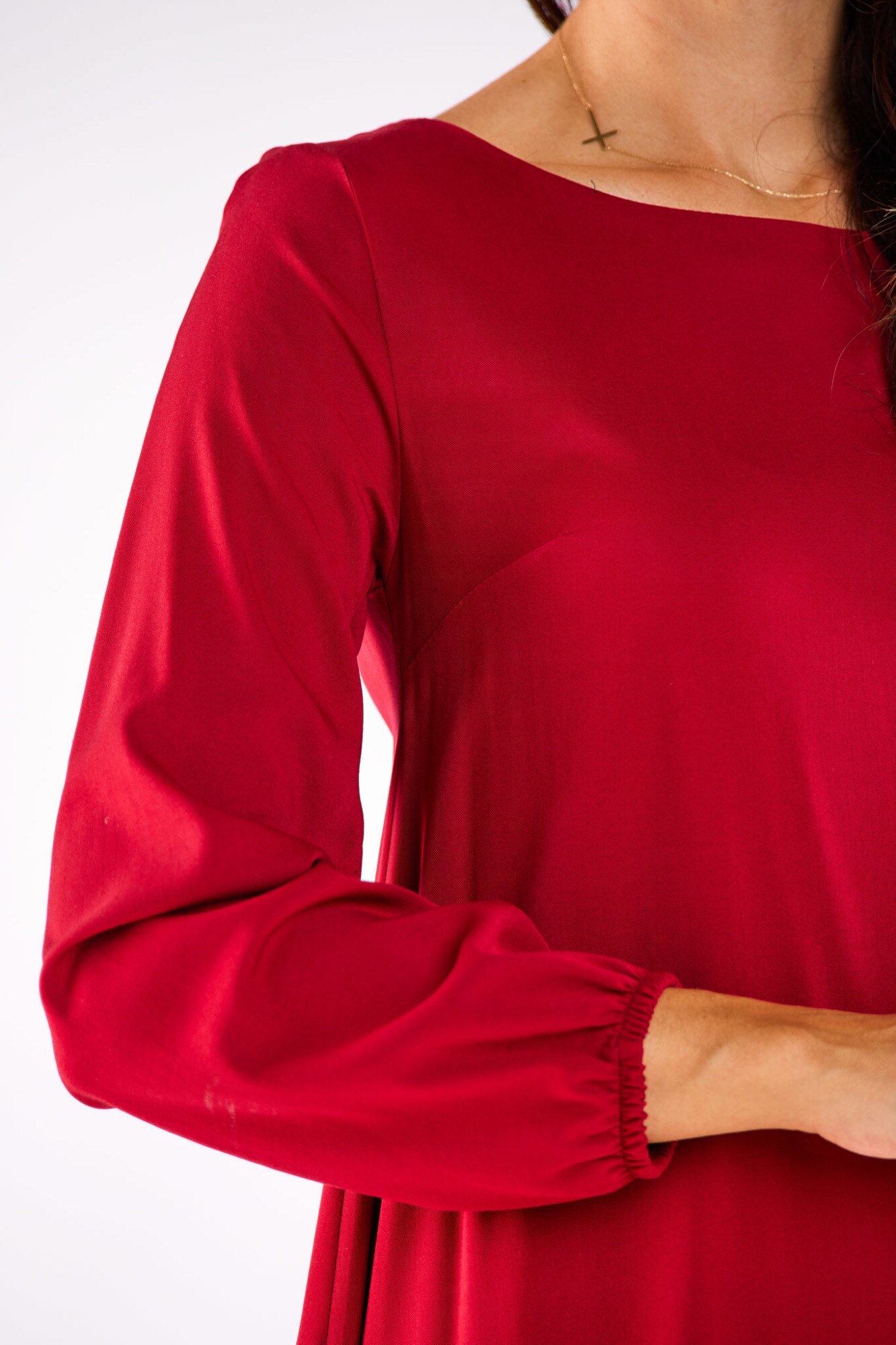 Rochie dama, Awama, Viscoza, Marime XL, Claret - eMAG.ro