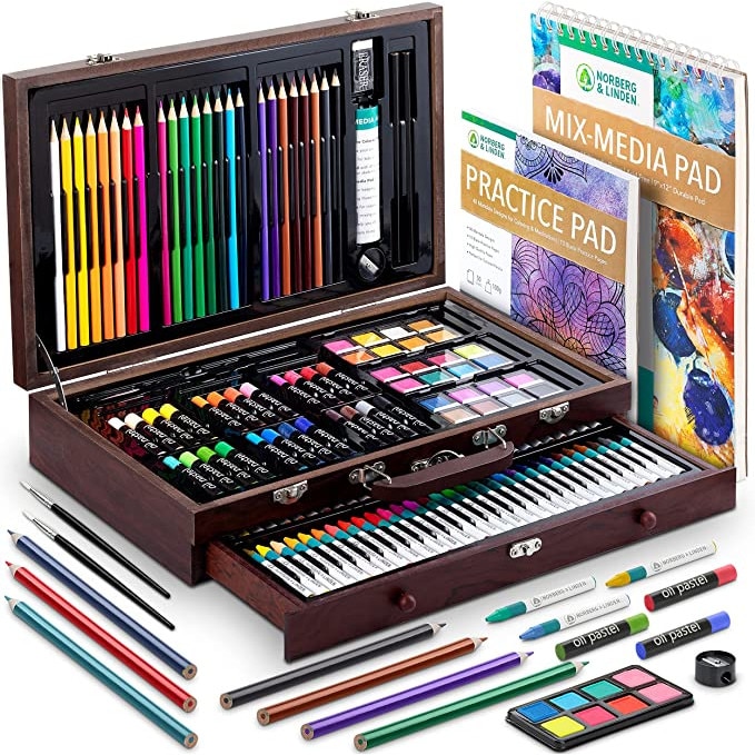 Set de arta pentru pictura si desen, Norberg&Linden, Multicolor - eMAG.ro