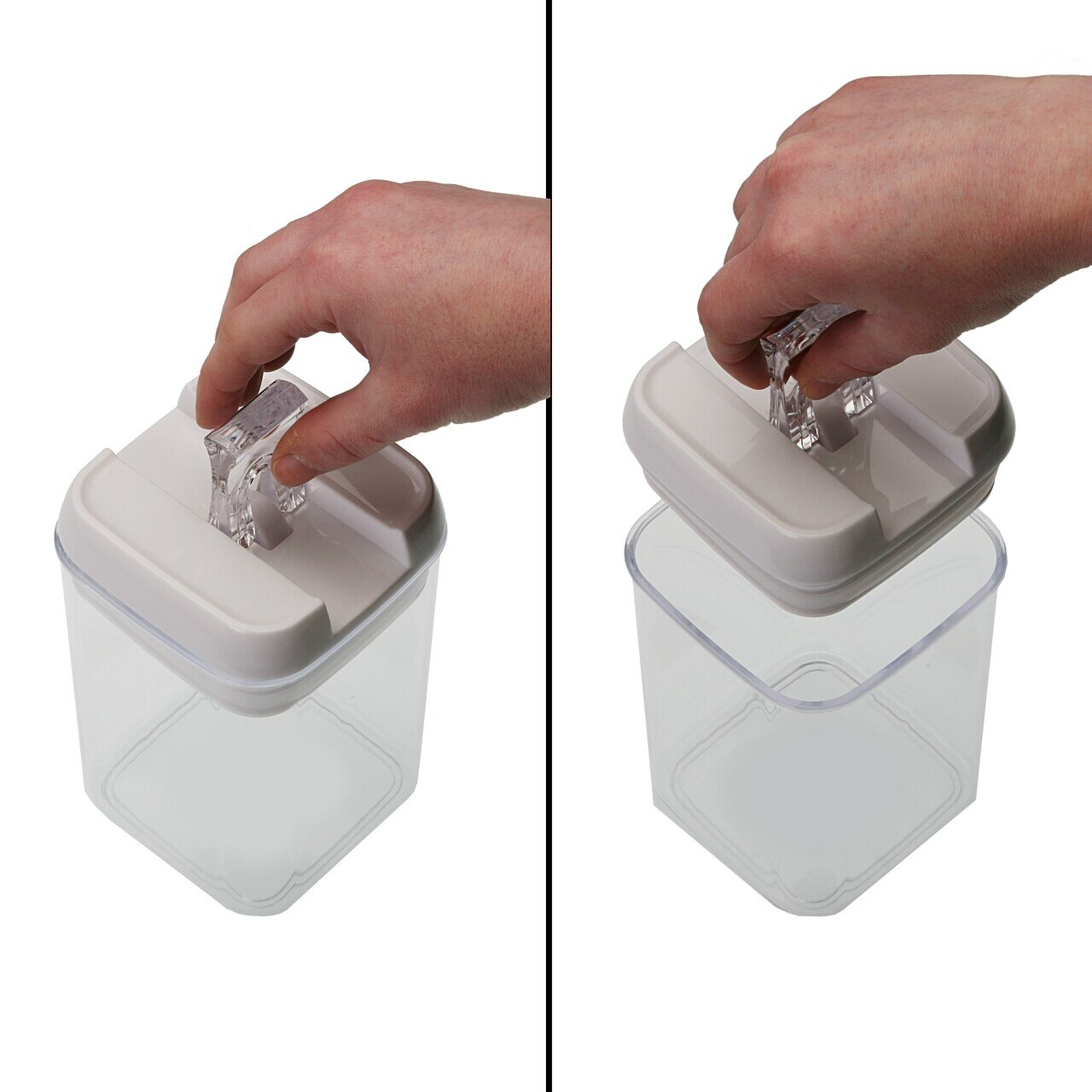 Recipient depozitare cu capac Pax, Versa, 10x10x15.6 cm, 800 ml ...