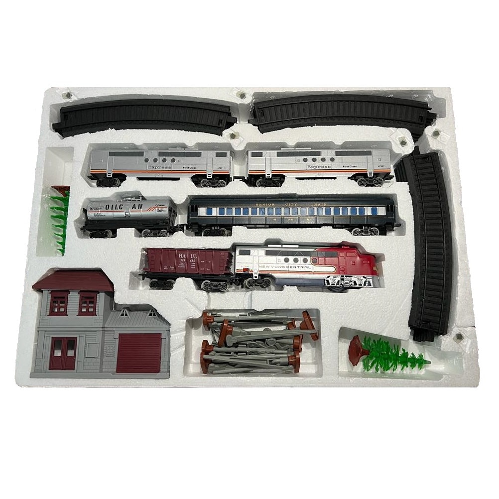 Trenulet electric cu Sine, 5 Vagoane, Bariere, Semne de circulatie ...