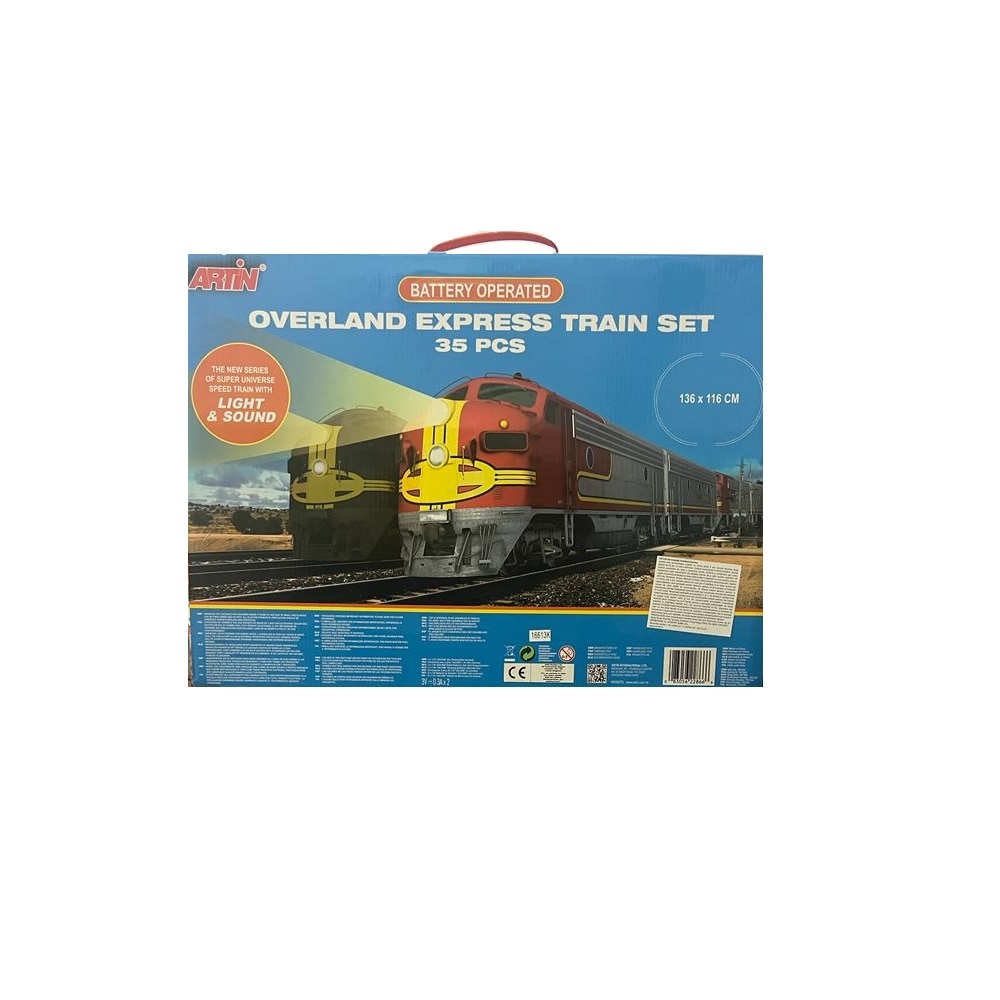 Trenulet electric cu Sine, 5 Vagoane, Bariere, Semne de circulatie ...