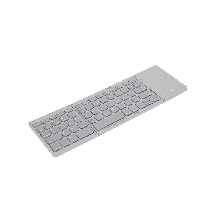Tastatura pliabila ultra-subtire, touchpad incorporat cu 2 click-uri ...