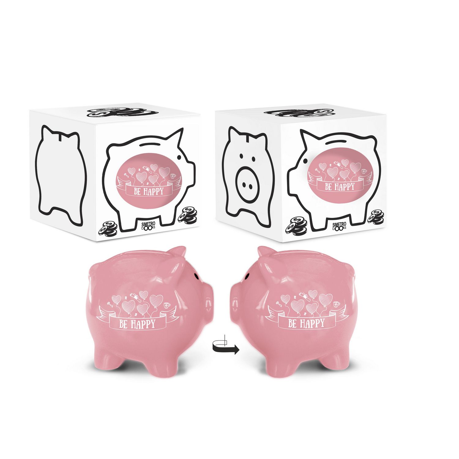 Pusculita porc, Simeto Books, Ceramica, Roz - eMAG.ro