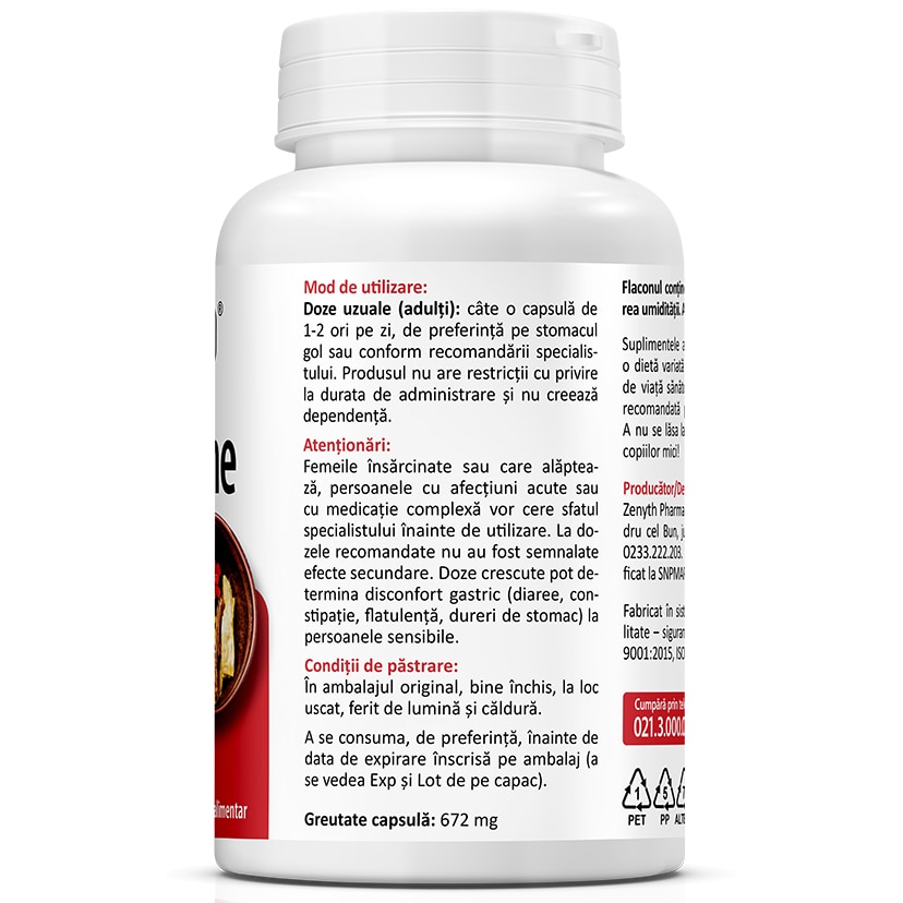 Berberine, 500 mg, Zenyth, 60 capsule - eMAG.ro