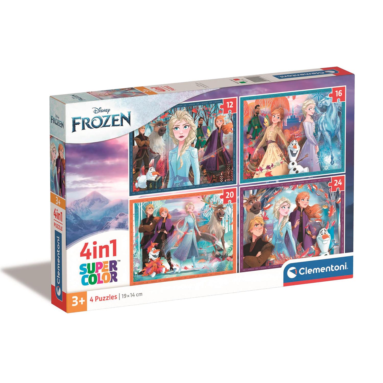 Puzzle pentru copii, Clementoni, Model Frozen, 4 in 1, Multicolor - eMAG.ro