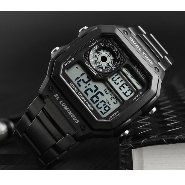 Ceas digital pentru barbati model Marco, SKMEI, Quart, Otel inoxidabil ...