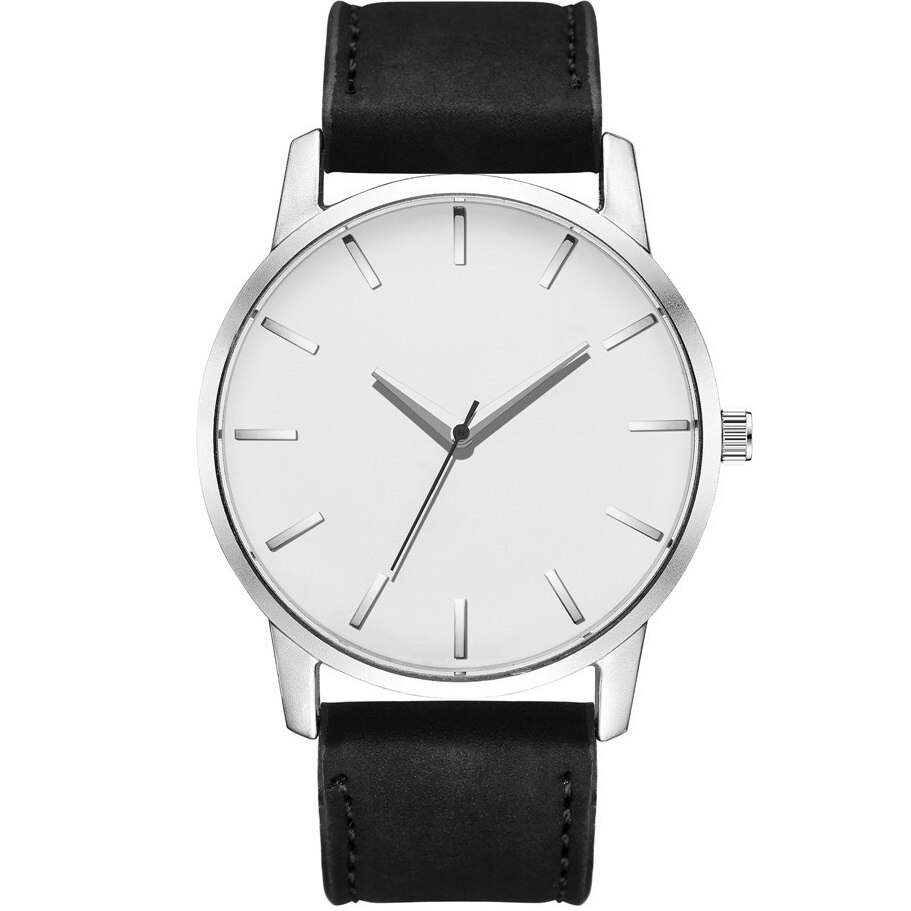 Ceas pentru barbati Frosted, Inox/Sintetic, Qaurtz, Negru/Alb - eMAG.ro