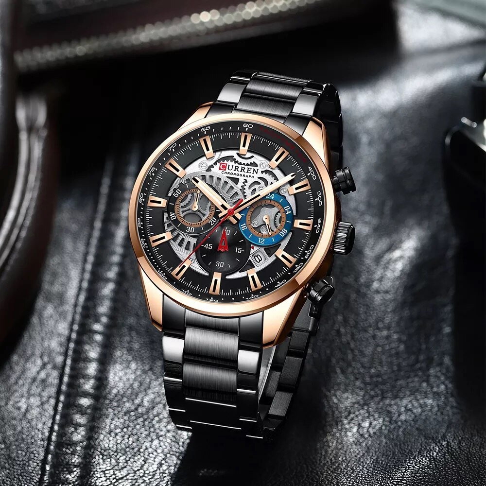 Ceas pentru barbati model Kody, CURREN, Quartz, Otel inoxidabil, 24 cm ...