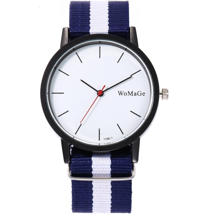 Ceas barbatesc, Jimy-Gold, Quart, Otel inoxidabil, Alb/Albastru - eMAG.ro