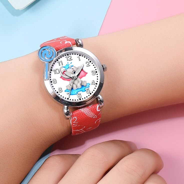 Ceas pentru copii, Otel inoxidabil/Piele sintetica, Rosu - eMAG.ro