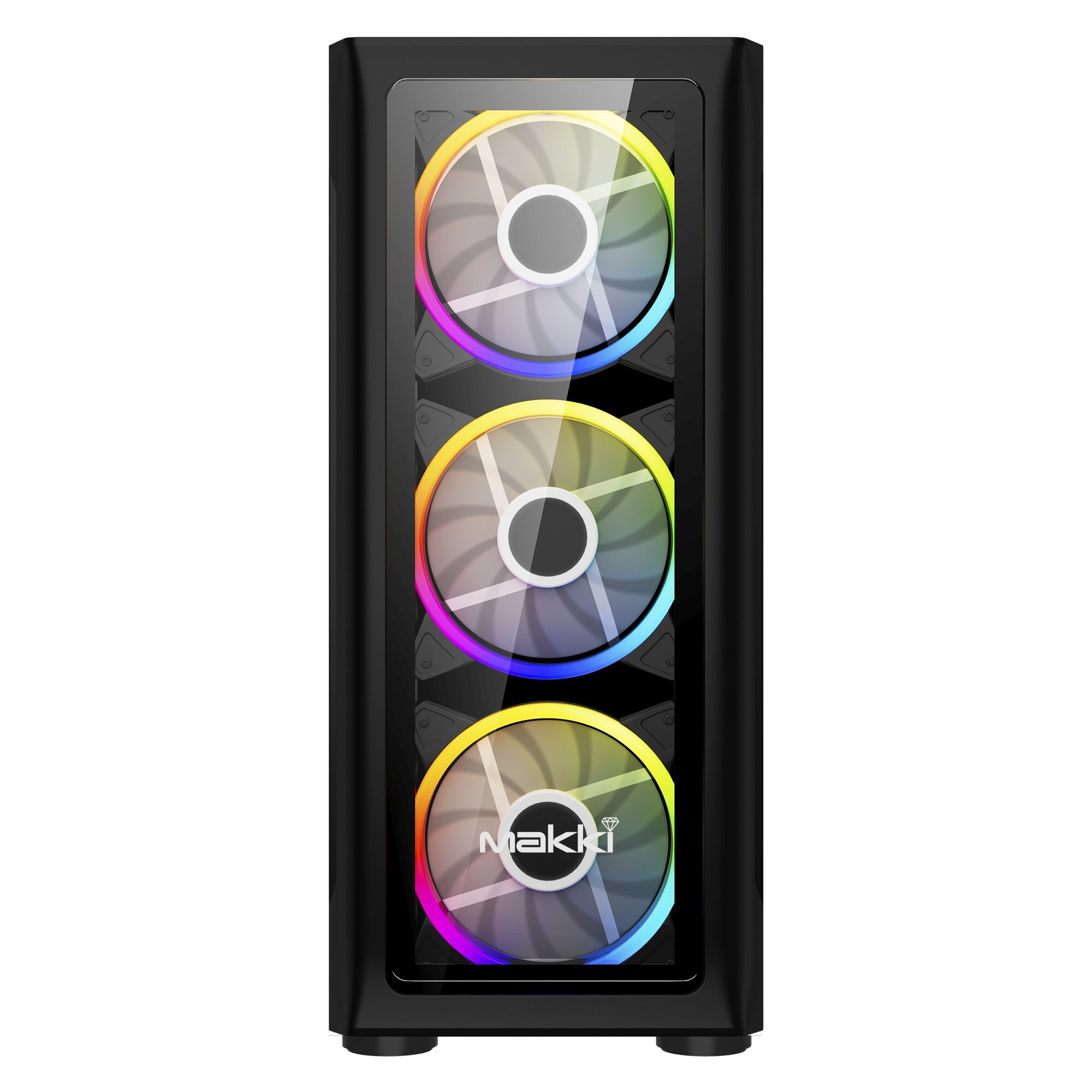 Компютърна кутия Makki кутия за компютър Case E-ATX M09 aRGB Black ...