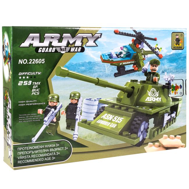 Joc de Lego, Elicoptere militare si caramizi pentru vehicule, 253 ...
