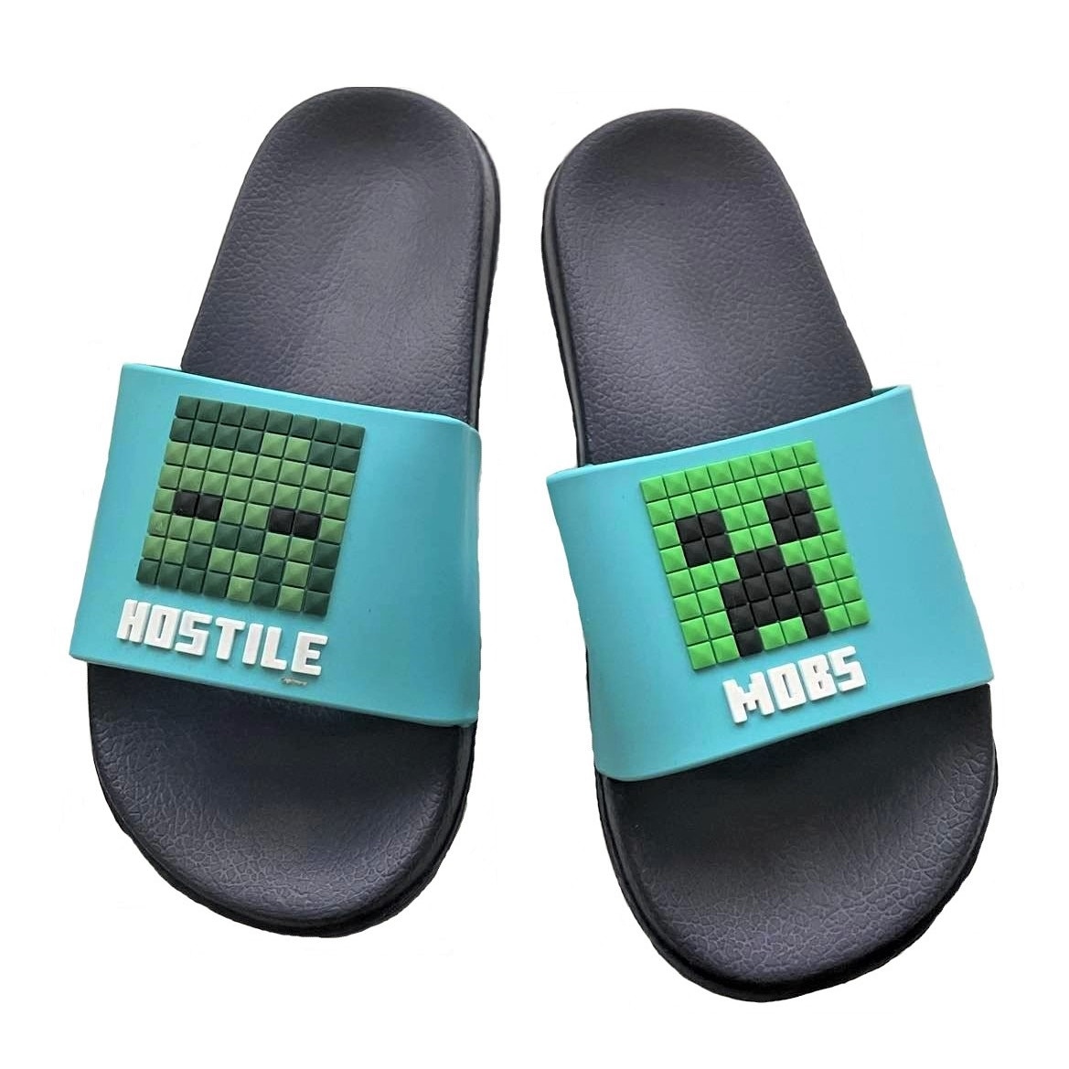 Papuci baieti, Minecraft, albastru 29-30 EU - eMAG.ro