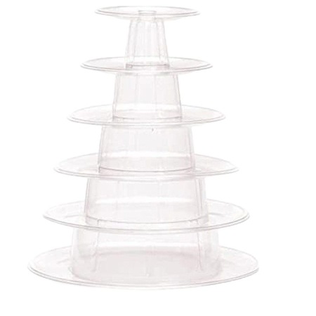 Suport servire prajituri, Plastic, 5 compartimente, Transparent - eMAG.ro