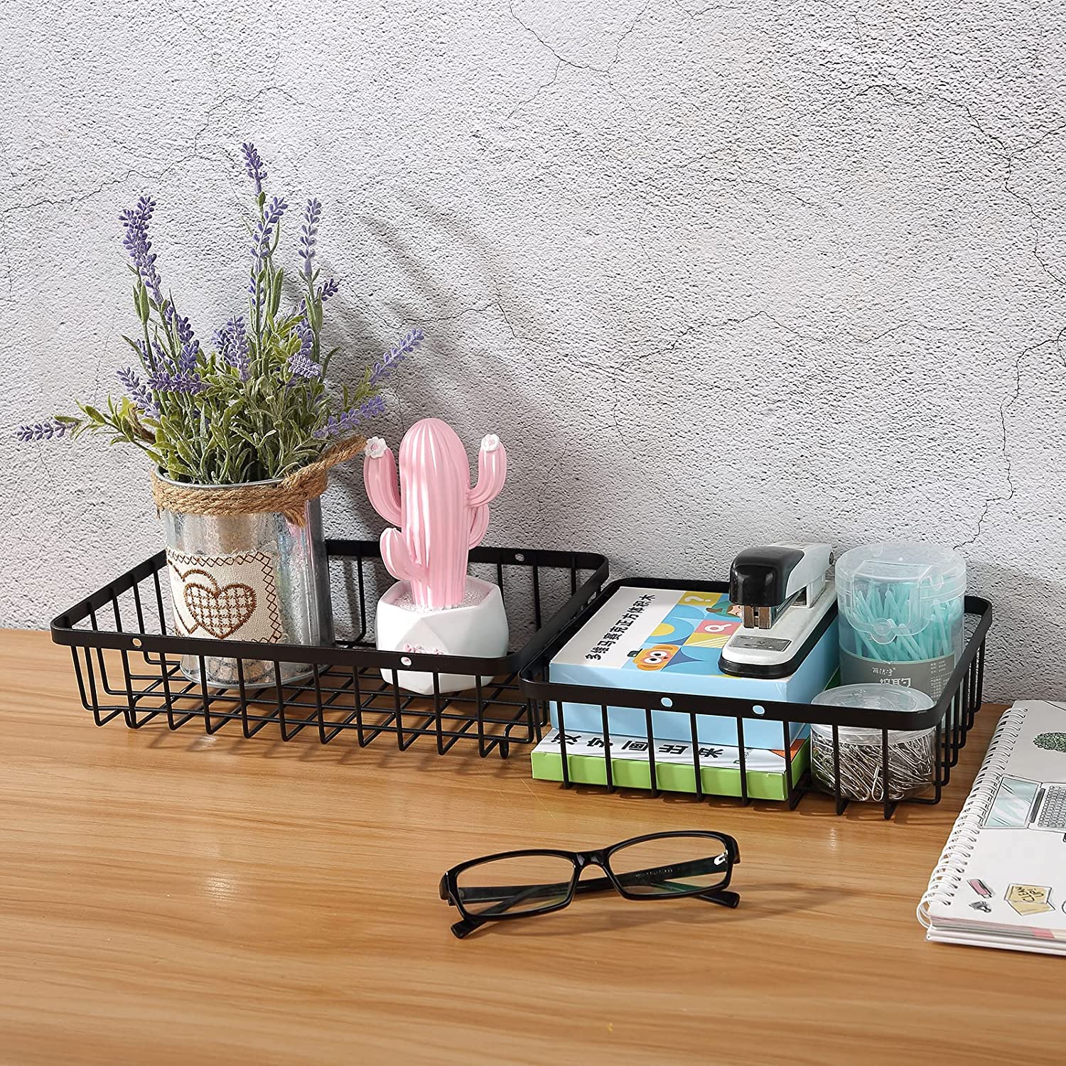 Cos decorativ pentru fructe, Metal, 30 cm, Negru - eMAG.ro