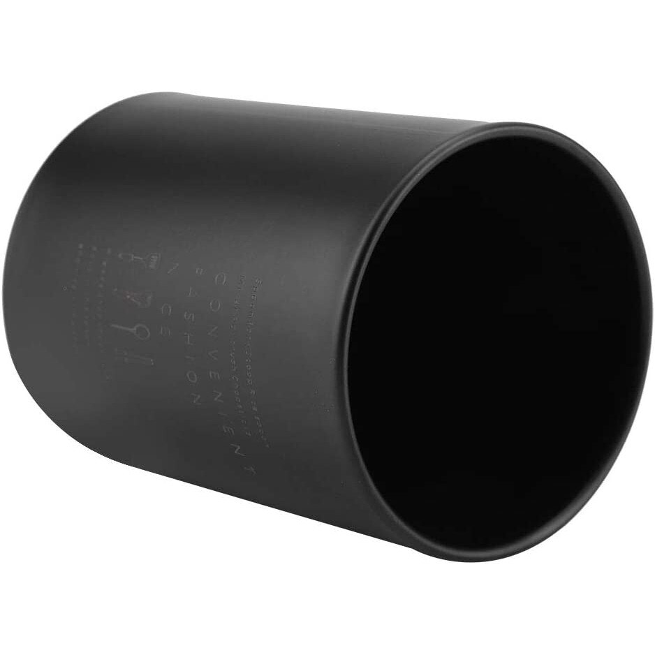 Suport ustensile de bucatarie, Inox, Cilindric, Negru - eMAG.ro