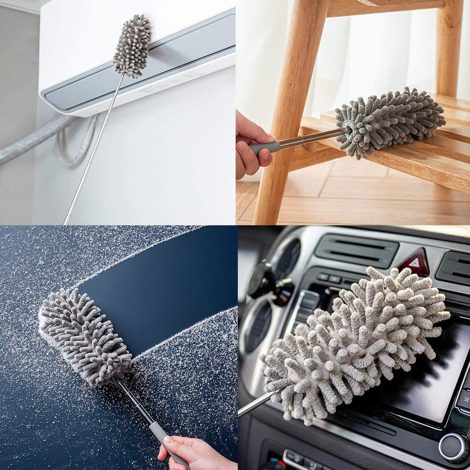 Pamatuf pentru praf, 3in1, Telescopic, 40-250cm, Gri - eMAG.ro