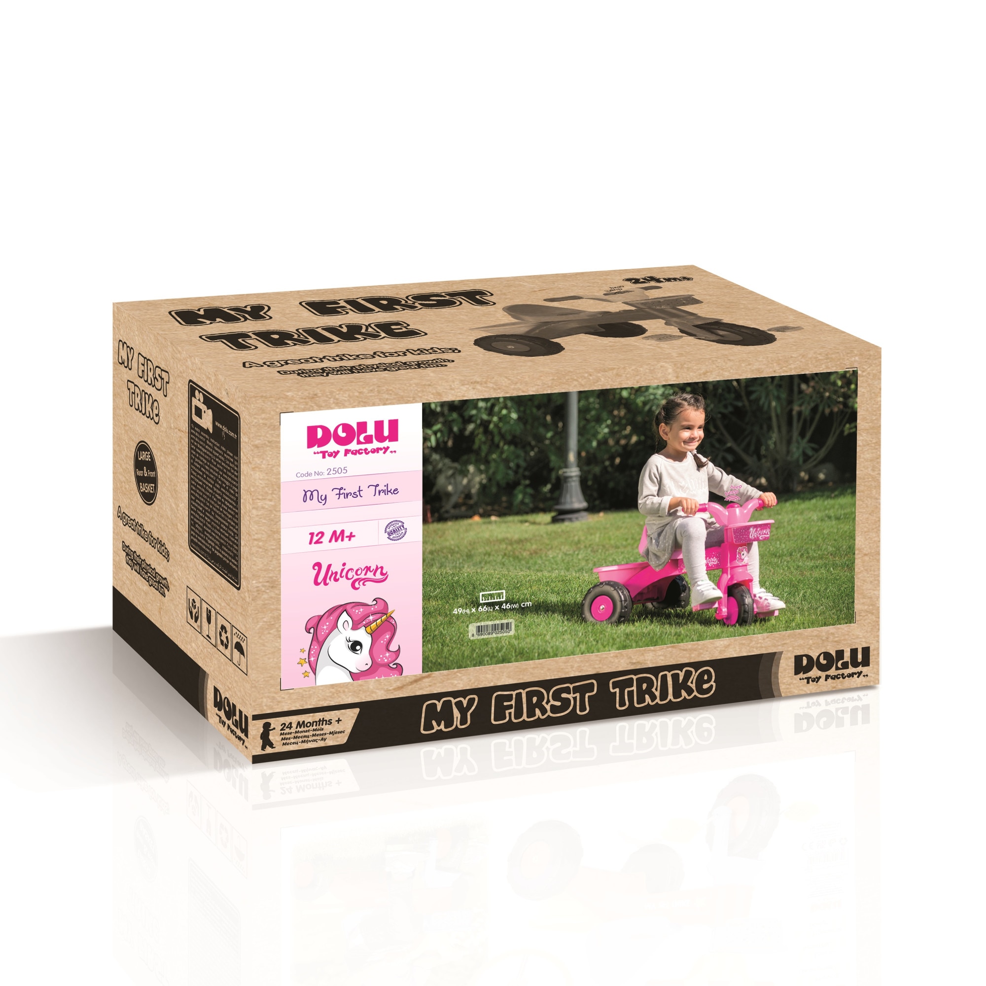 Tricicleta Dolu - My First Trike, roz - eMAG.ro