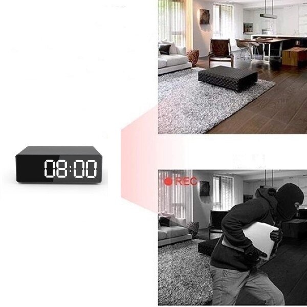 Mini camera Spy Wifi Ascunsa in Ceas Desteptator, Microfon, Infrarosu ...