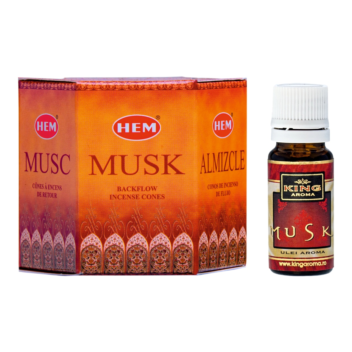 Ароматизирани пръчици HEM, 40 Backflow, С аромат на мускус и ...