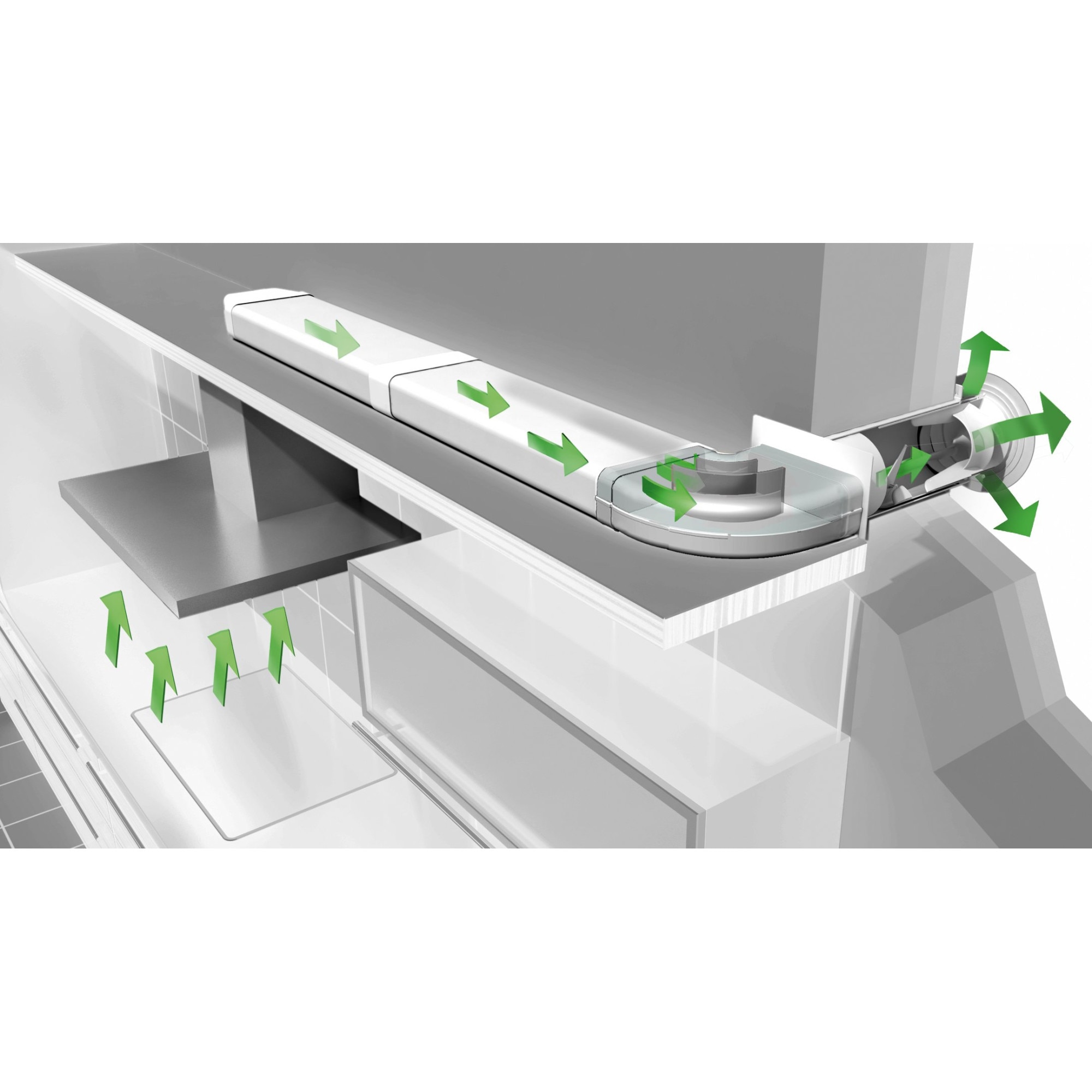 Комплект комбинирани въздуховоди Vents, за аспиратор кухня, 55 x 110 mm - eMAG.bg