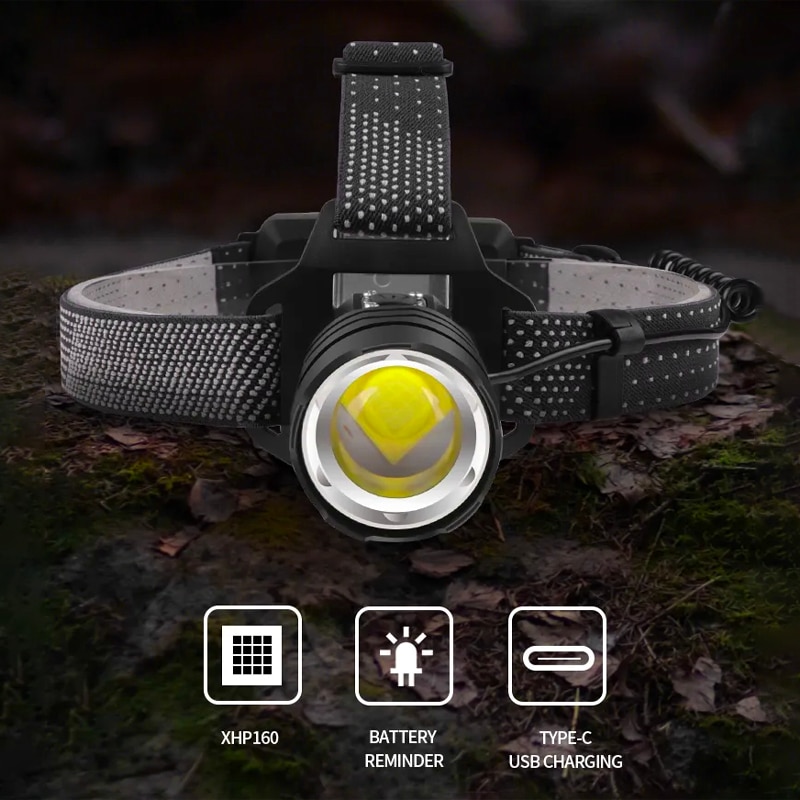 Lanterna puternica de cap FiGGA® LED XHP-160.2, 48000 lumeni, 1600 ...