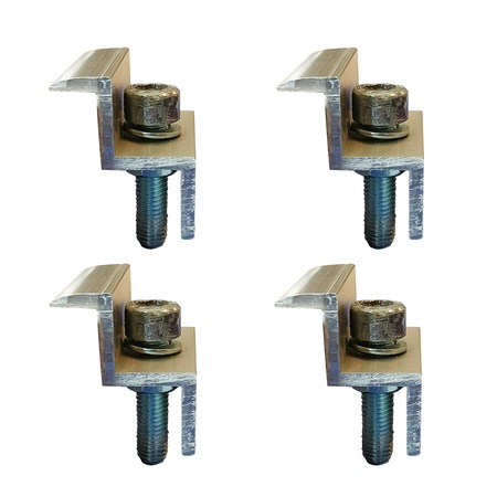 Set 4 cleme capat 40 mm cu surub si piulita pentru fixare panou solar ...